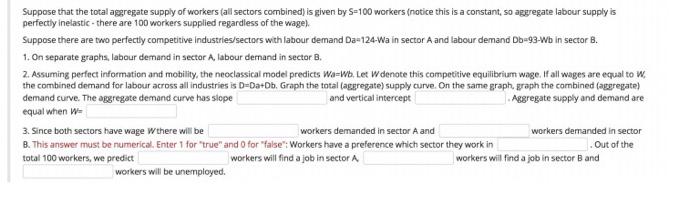 Solved Suppose that the total aggregate supply of workers | Chegg.com