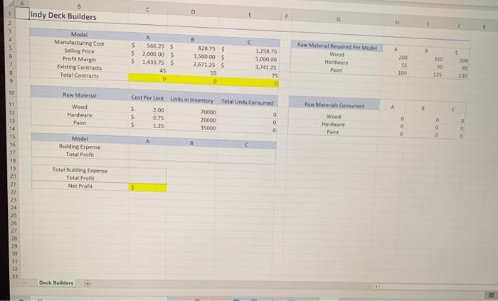 Solved Exp19_Excel_Ch06_ML2_Deck_Builders O Project | Chegg.com