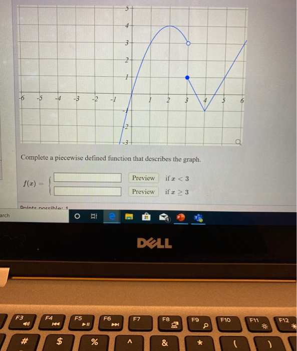 Solved Complete a piecewise defined function that describes | Chegg.com