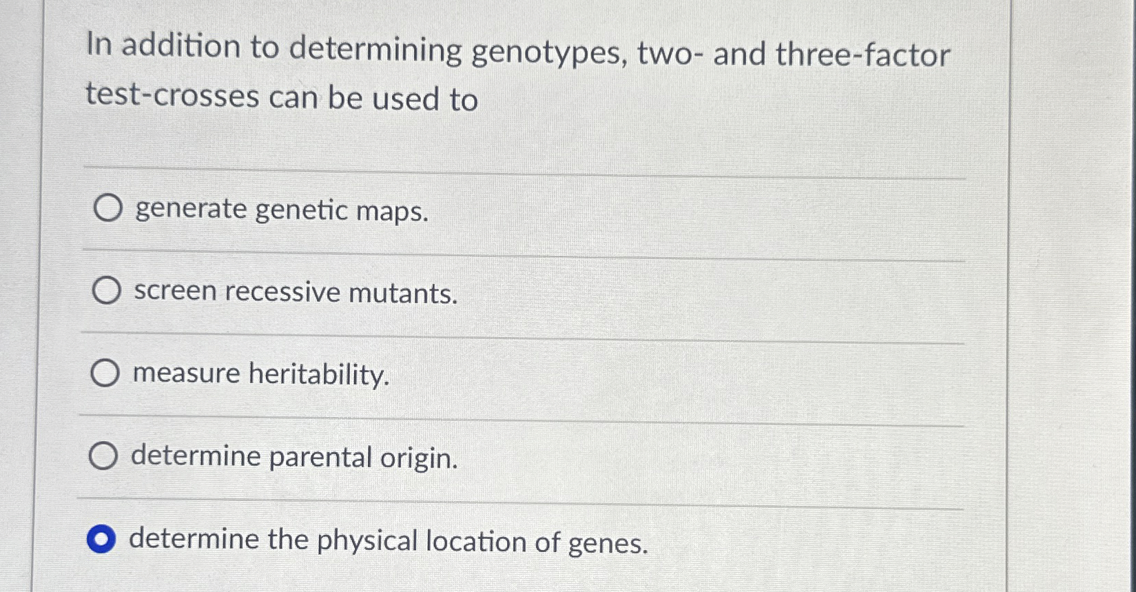 Solved In addition to determining genotypes, two- ﻿and | Chegg.com