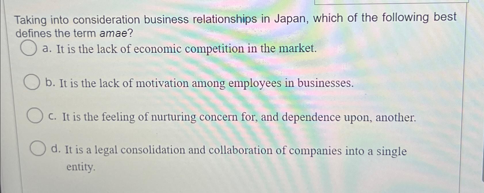 Solved Taking into consideration business relationships in | Chegg.com