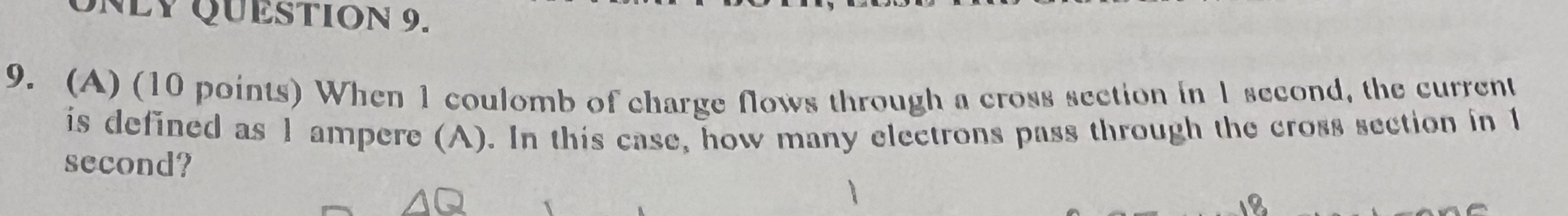 Solved (A) ( 10 ﻿points) ﻿When 1 ﻿coulomb of charge flows | Chegg.com