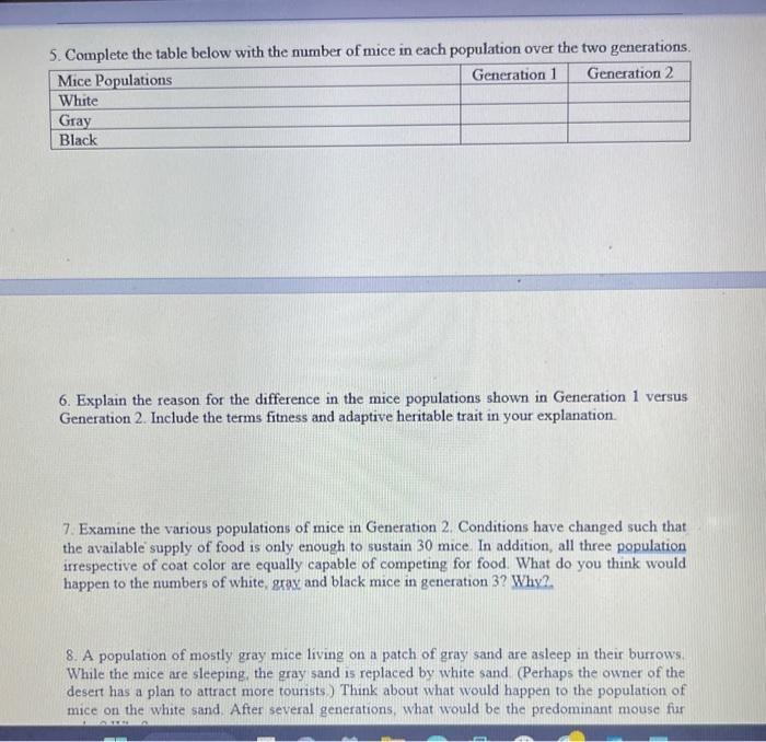 Solved Natural Selection Variations occur between members of | Chegg.com