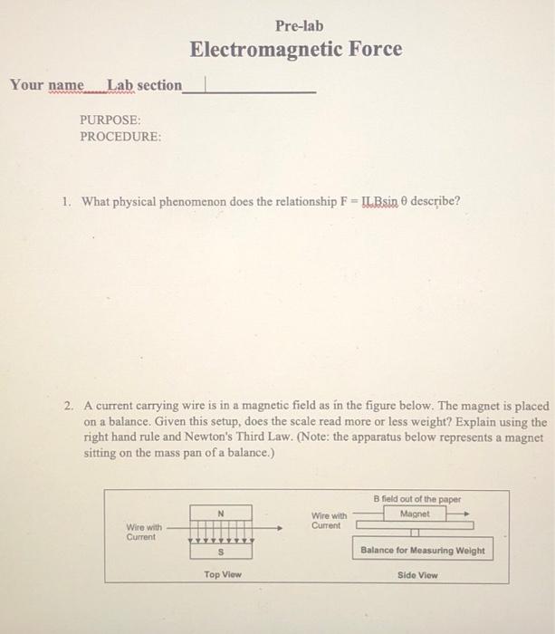 Solved 1. What physical phenomenon does the relationship | Chegg.com
