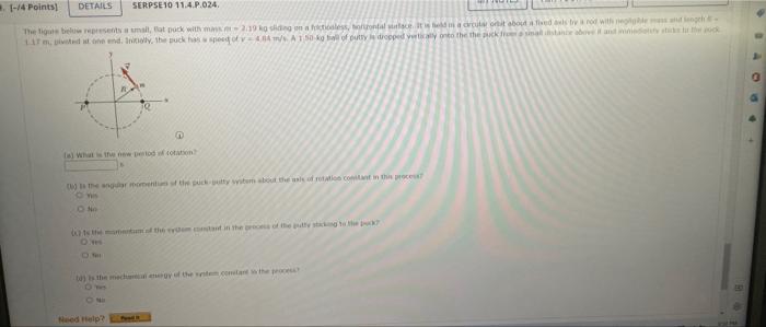 Solved The figure below represents a small, flat puck with | Chegg.com