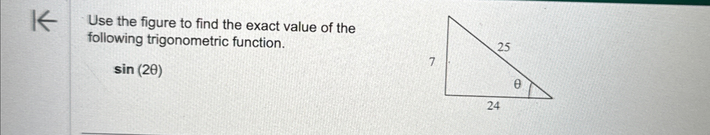 Solved Use the figure to find the exact value of the | Chegg.com