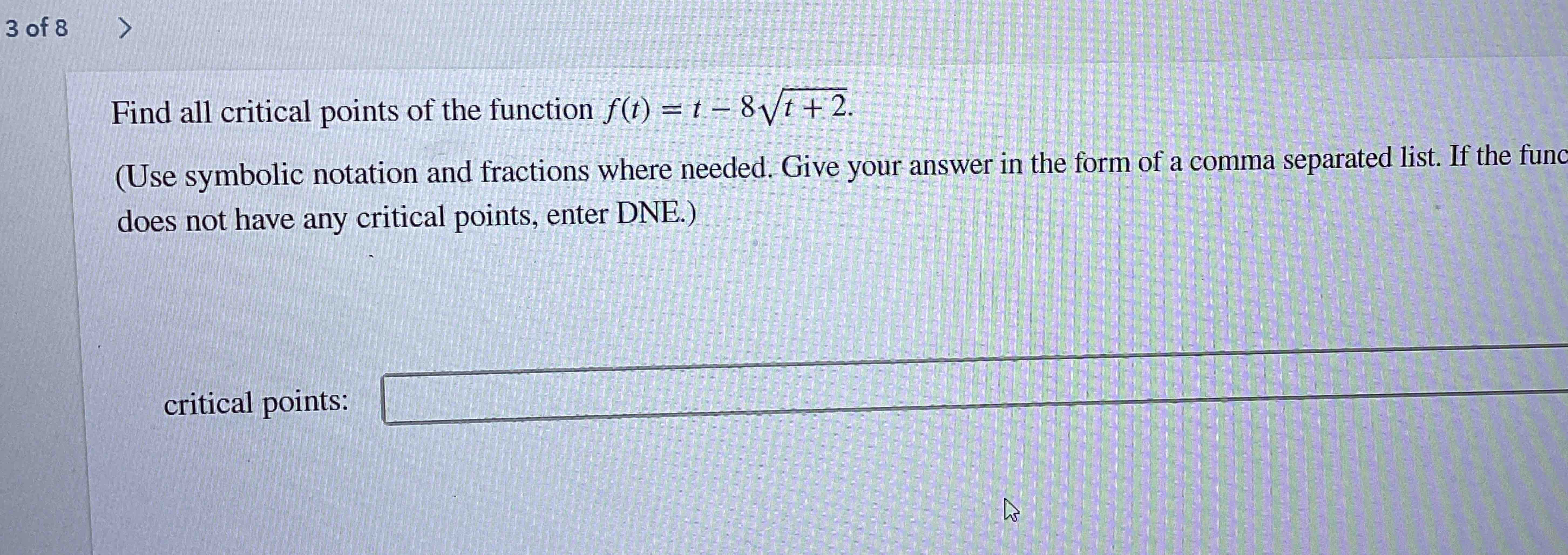 Solved Find all critical points of the function | Chegg.com