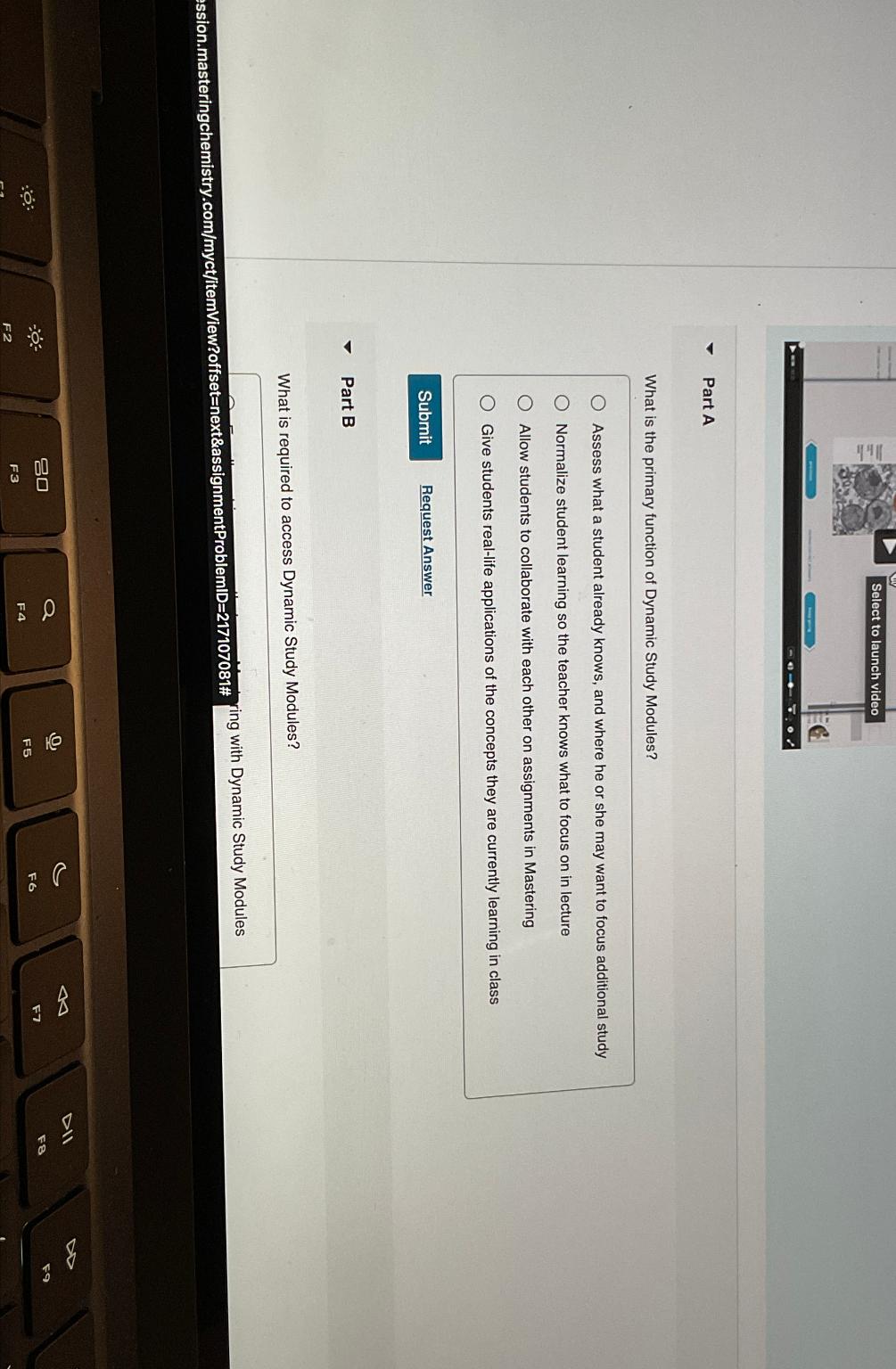 Solved Select to launch videoPart AWhat is the primary | Chegg.com