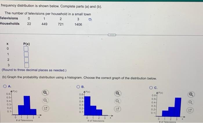 Solved frequency distribution is shown below. Complete parts | Chegg.com