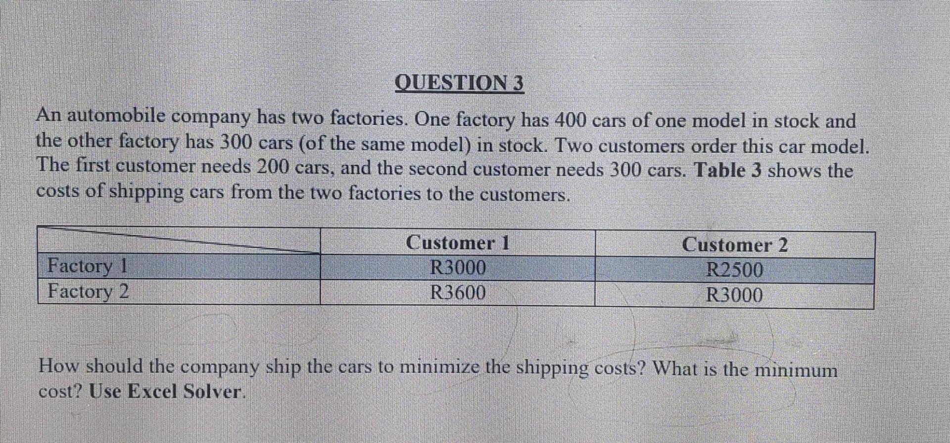An automobile company has two factories. One factory | Chegg.com