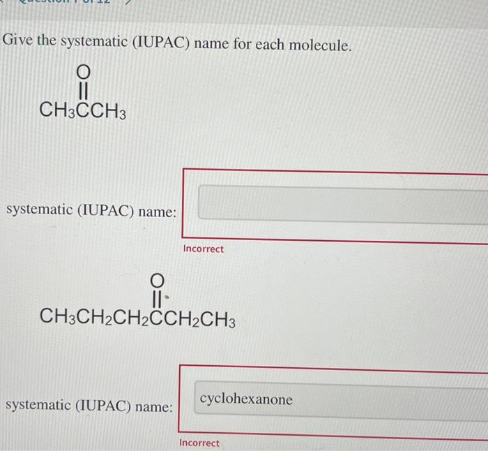 Solved Give the systematic (IUPAC) name for each molecule. | Chegg.com