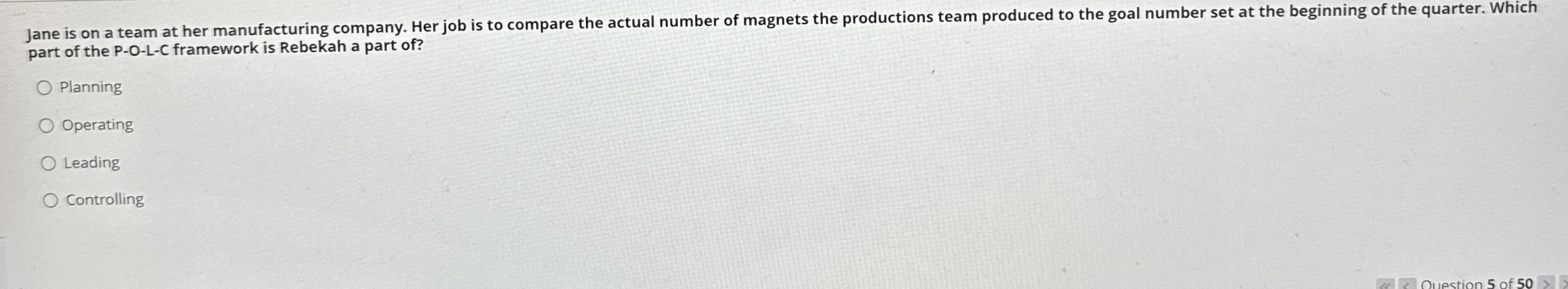 Solved Jane is on a team at her manufacturing company. Her | Chegg.com