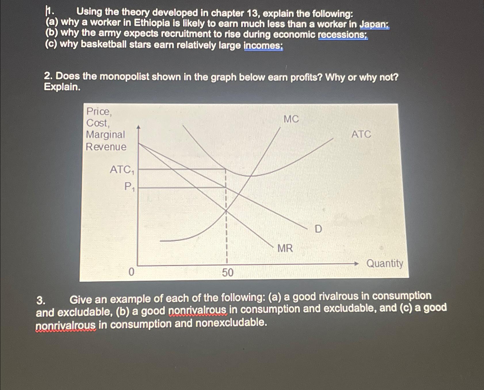 Solved Using the theory developed in chapter 13 , ﻿explain | Chegg.com
