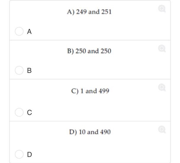 Solved Find two numbers whose sum is 500 and whose product | Chegg.com