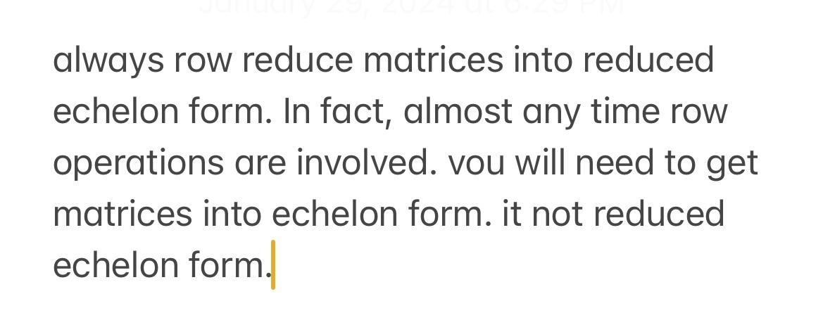 Solved always row reduce matrices into reduced echelon form. | Chegg.com