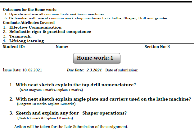 Solved workshop technology Instructions 1. In proper | Chegg.com