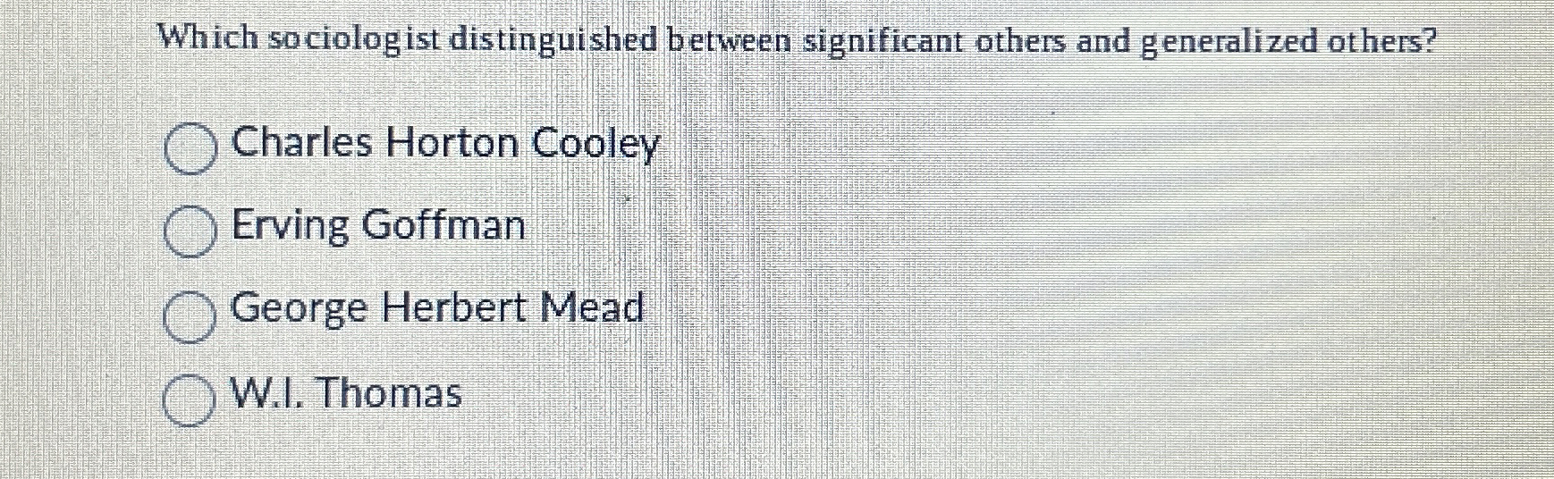 Solved Which so ciologist distinguished between significant | Chegg.com