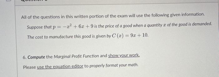 Solved C All of the questions in this written portion of the | Chegg.com