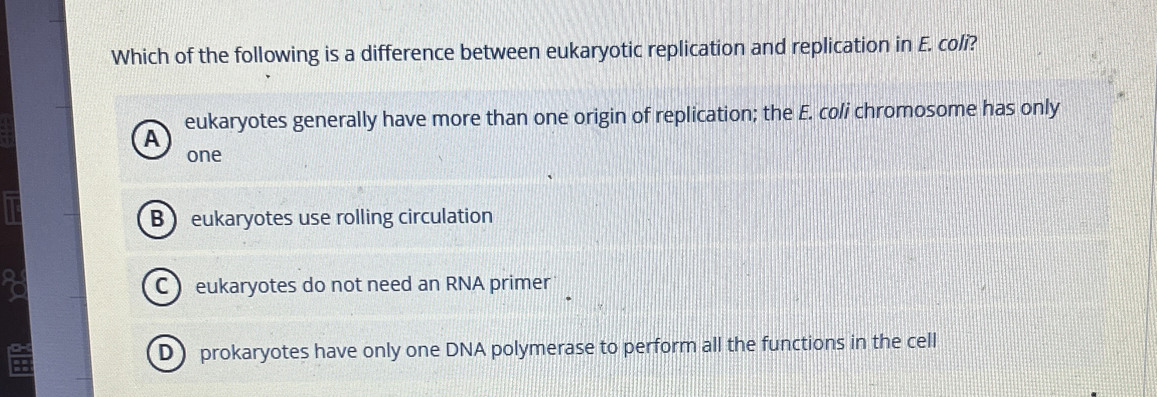 Solved Which of the following is a difference between | Chegg.com