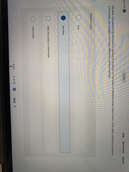 Solved pter 10 Help Save & Exit Submit Variable | Chegg.com