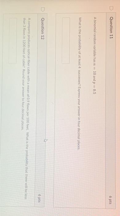 Solved A binomial random variable has n=10 and p=0.5 What is | Chegg.com