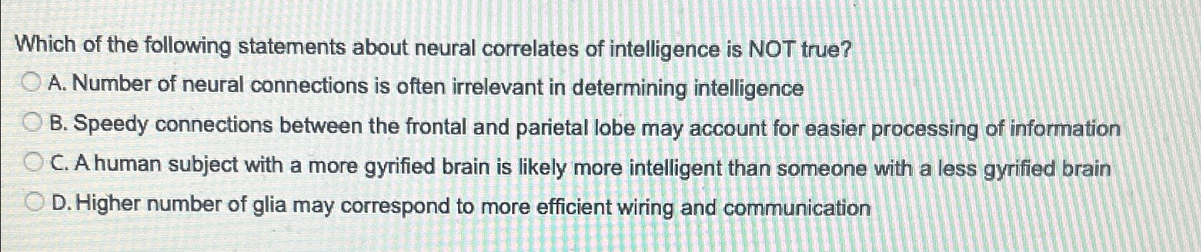 Solved Which of the following statements about neural | Chegg.com