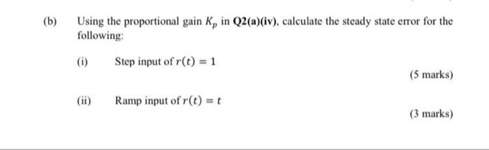 Solved Q2 Figure Q2(a) shows a block diagram of a second | Chegg.com
