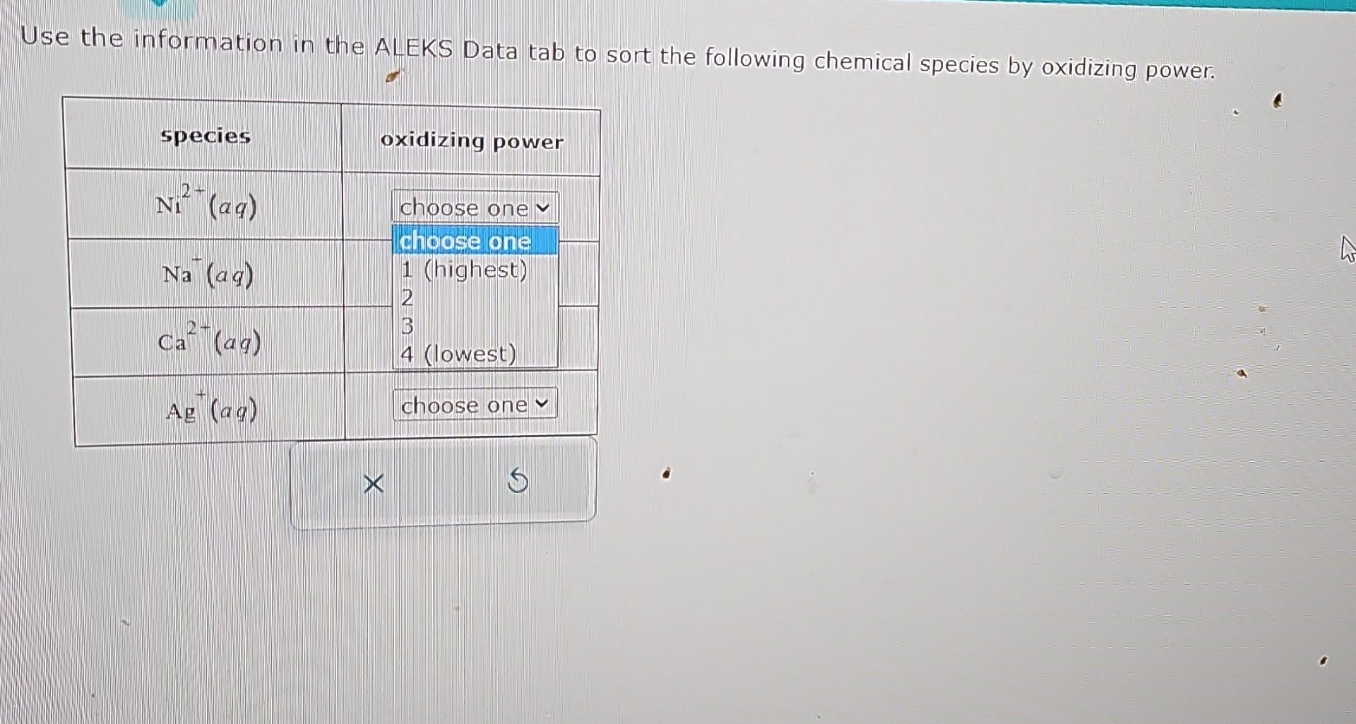 Solved Use the information in the ALEKS Data tab to sort the | Chegg.com
