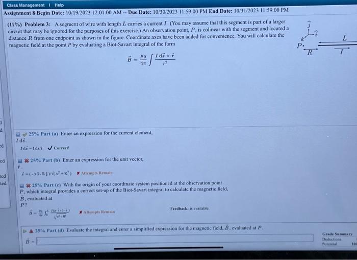 Solved d d ed Class Management | Help Assignment 8 Begin | Chegg.com