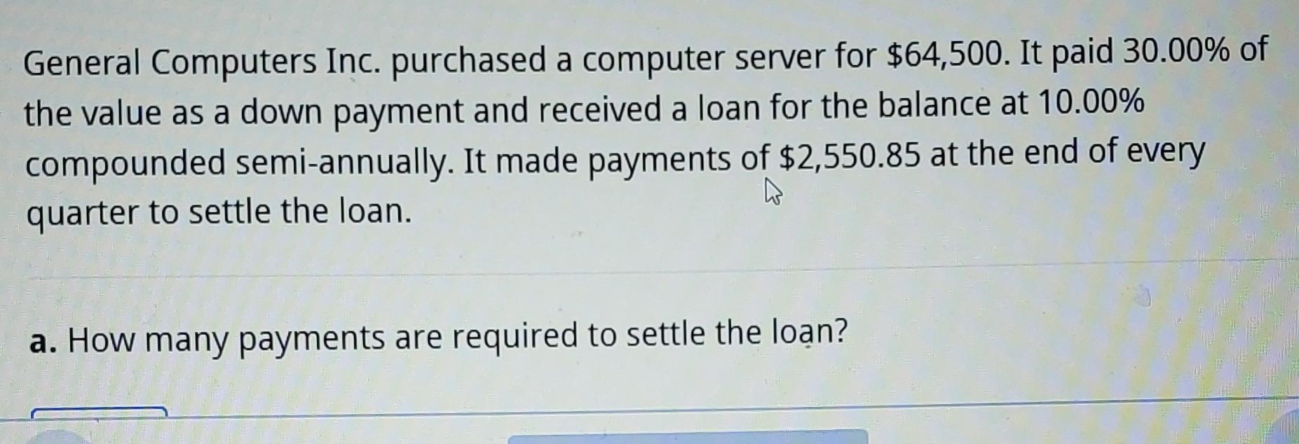 Solved b. Fill in the partial amortization schedule for the | Chegg.com