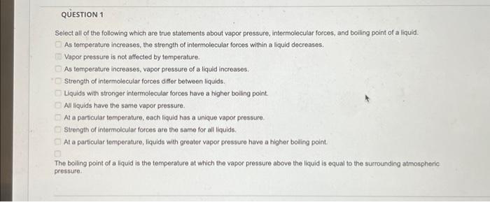 Solved Select all of the following which are true statements | Chegg.com
