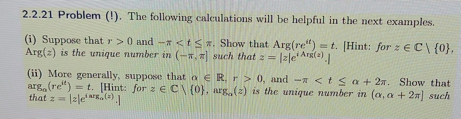Solved 2.2.21 Problem (!). The following calculations will | Chegg.com