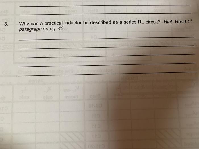 Solved 3. Why can a practical inductor be described as a | Chegg.com
