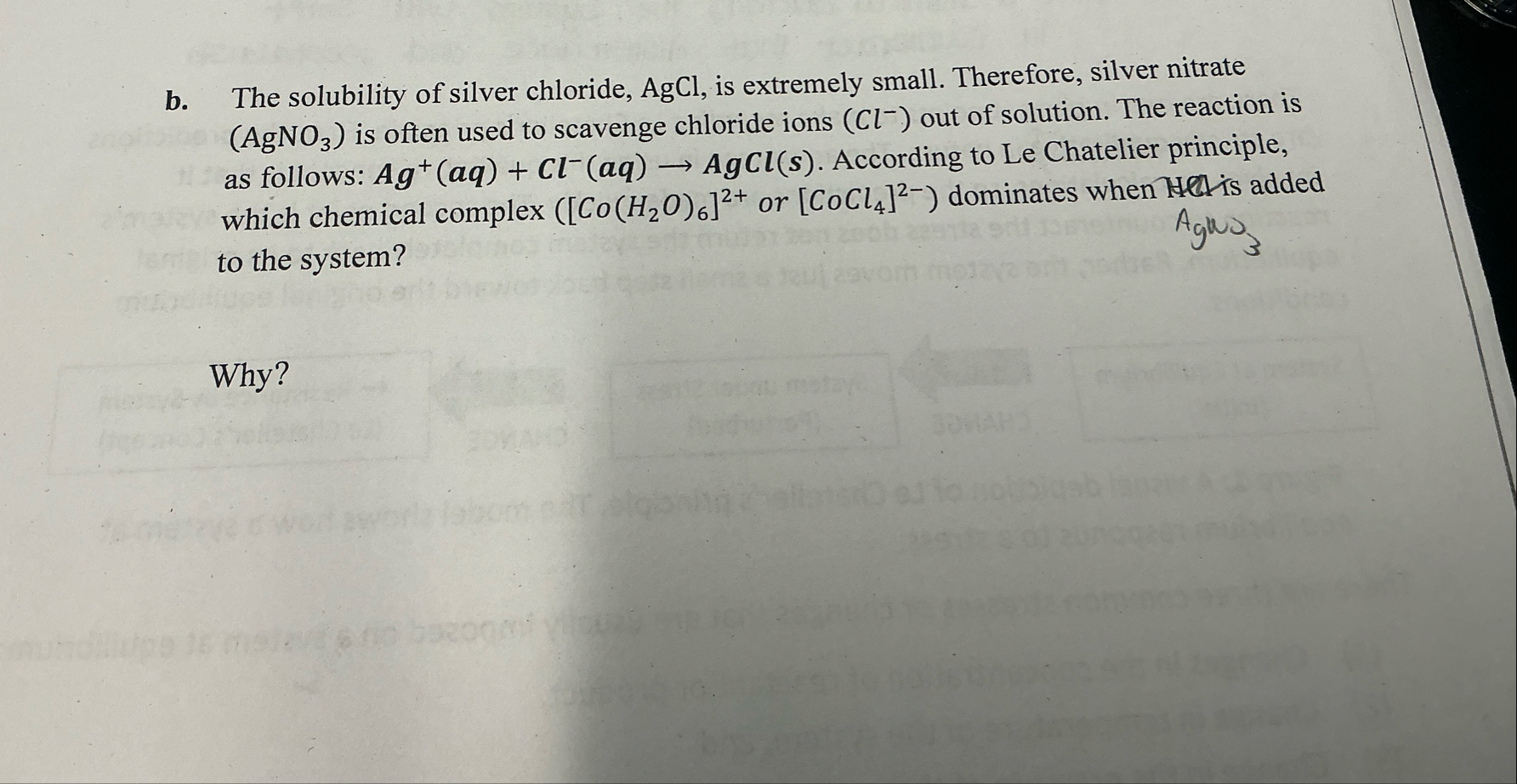 Solved b. ﻿The solubility of silver chloride, AgCl , ﻿is | Chegg.com