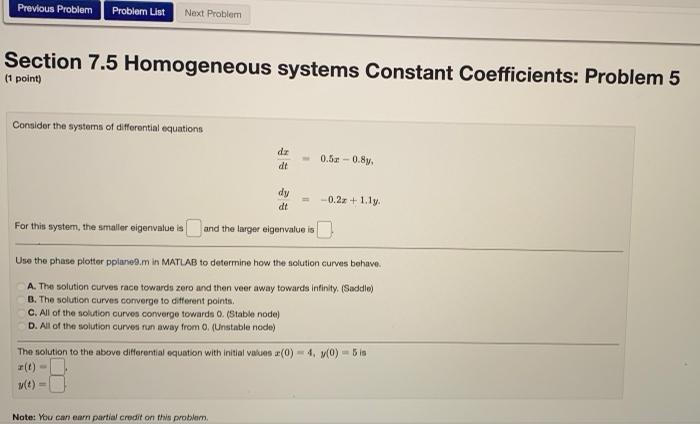 Solved Previous Problem Problem List Next Problem Section | Chegg.com