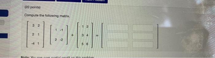 Solved Compute the following matrix. | Chegg.com