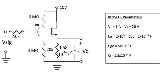 Solved a) ﻿Determine the midband gain Amb.b) ﻿Determine the | Chegg.com