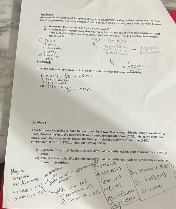 Solved Problem 3: An assembly line consists of 5 stages: | Chegg.com