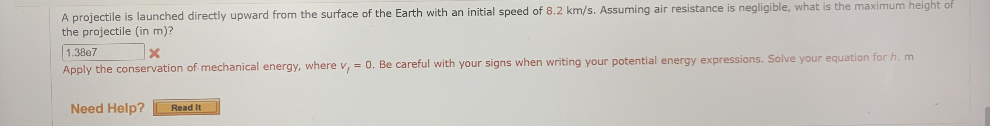 Solved A projectile is launched directly upward from the | Chegg.com