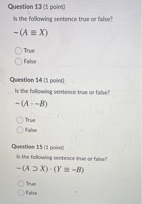 Solved For the following compound sentences, find the truth | Chegg.com