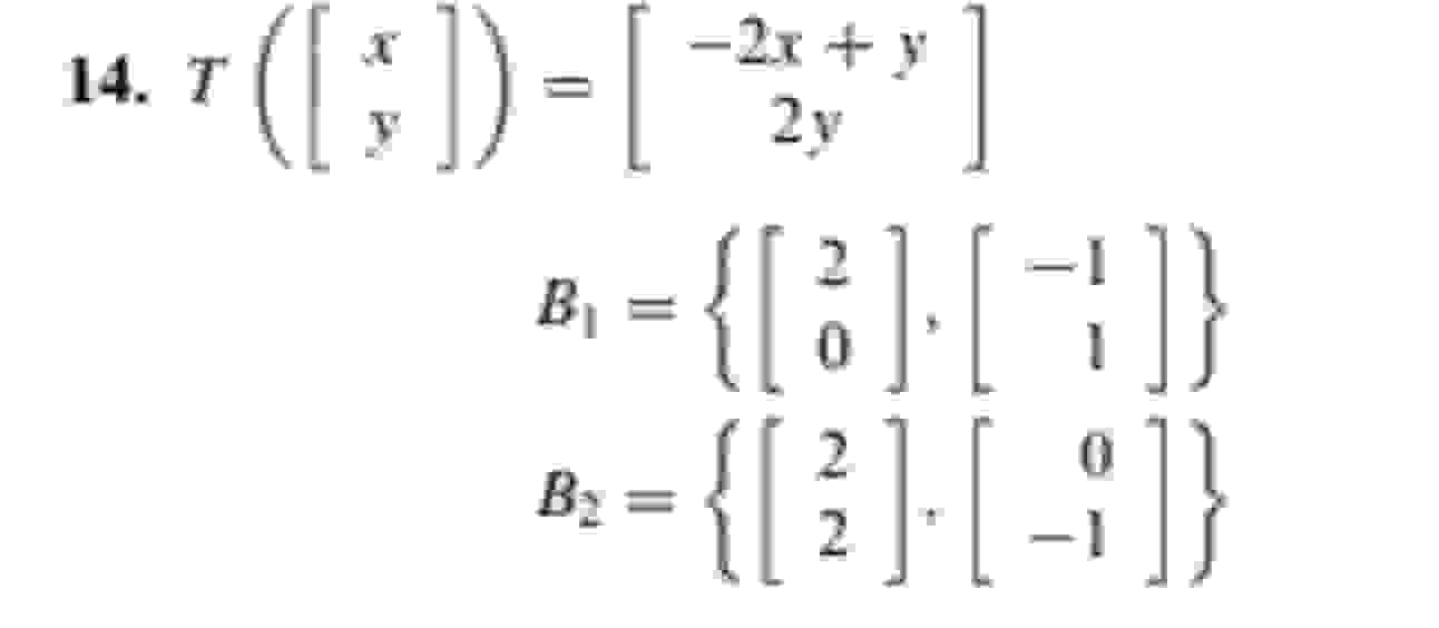 Solved find the matrix representation of the linear operator | Chegg.com