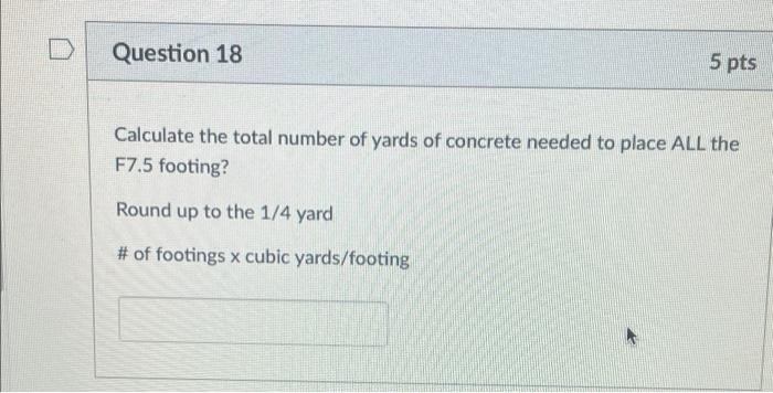 Solved Question 18 5 pts Calculate the total number of yards | Chegg.com