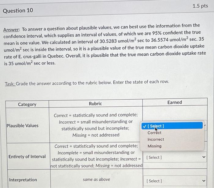 CONFIDENCE INTERVALS & PLAUSIBLE VALUES A confidence | Chegg.com