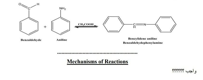 Solved H NH₂ 86-0 CH₂COOH Benzaldehyde Aniline Mechanisms of | Chegg.com