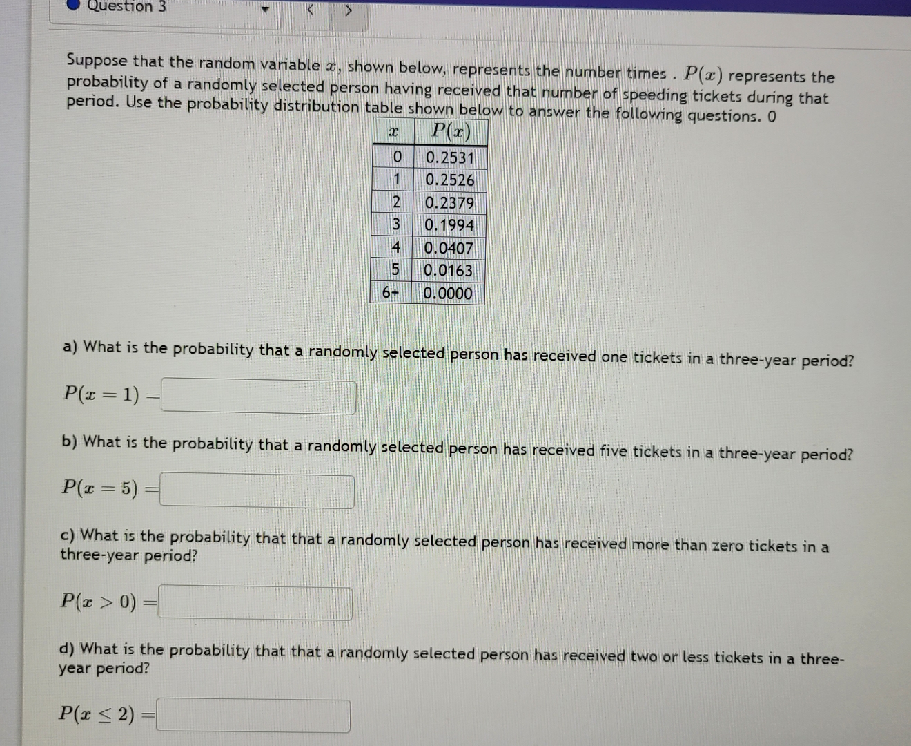 Solved Question 3Suppose that the random variable x, ﻿shown | Chegg.com