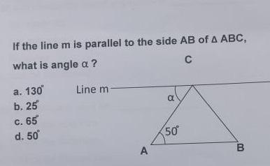 Solved If the line m is parallel to the side AB of ABC, | Chegg.com