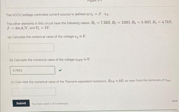 Solved Figure 5-1The VCCS (voltage controlled current | Chegg.com