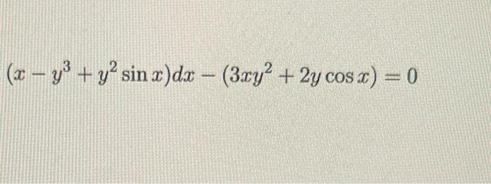 Solved solve following equations if they are exact using | Chegg.com