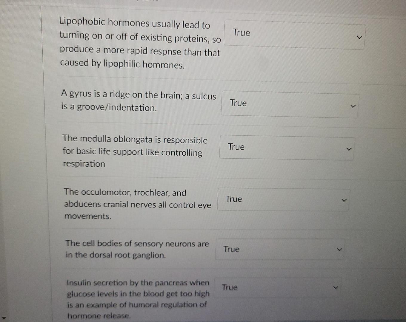 Solved True Lipophobic hormones usually lead to turning on | Chegg.com