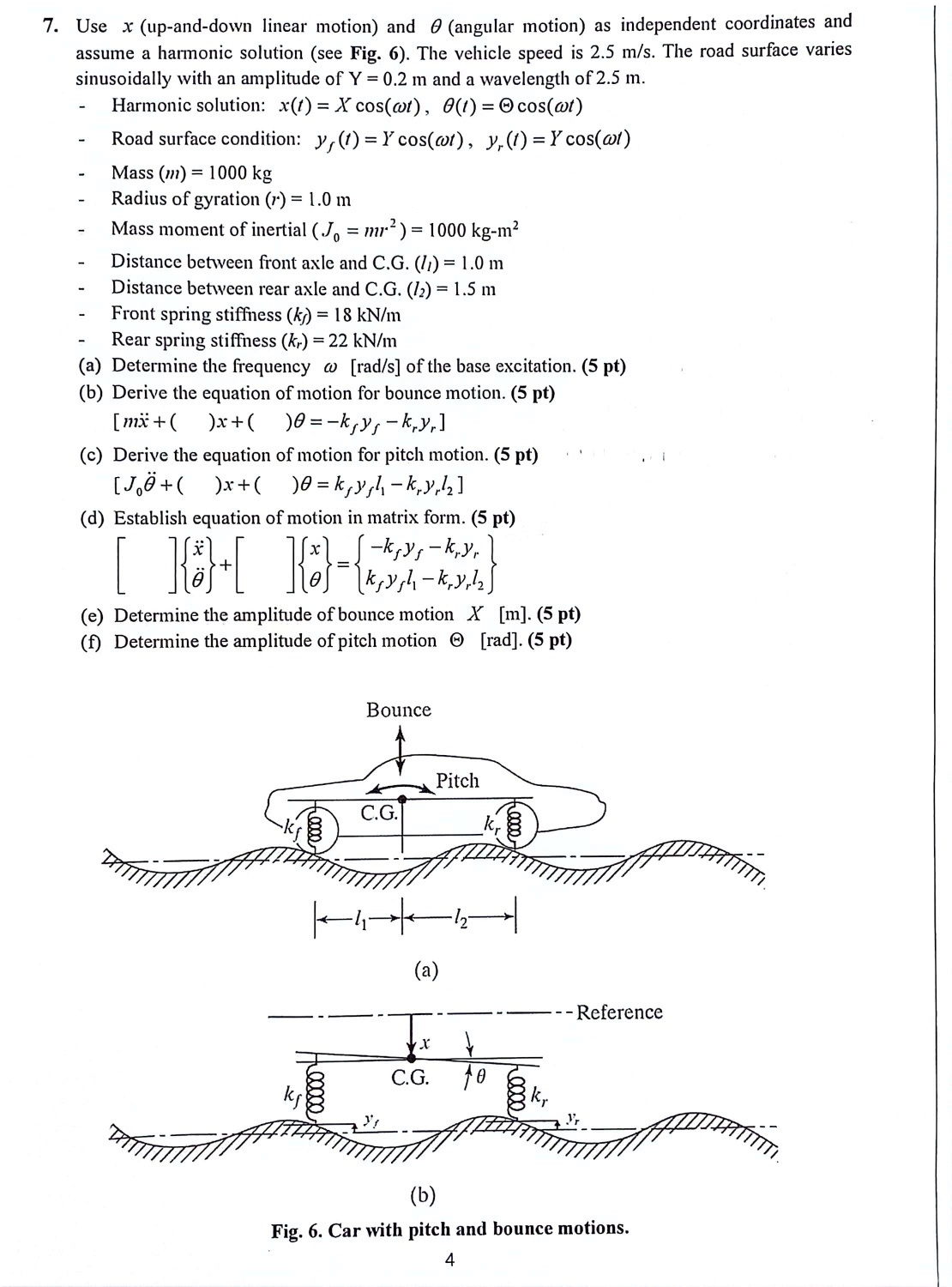 Solved Use x (up-and-down linear motion) ﻿and θ (angular | Chegg.com
